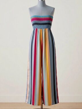 Aakaa | Pants & Jumpsuits | Nwt Aakaa Cipriano Strapless Wide Leg Boho ...